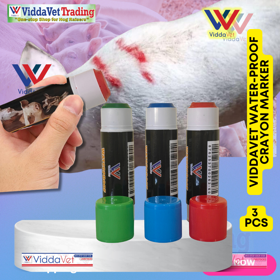 3pcs Viddavet Waterproof Livestock Marker Pig Marker Crayon Paraffin ...
