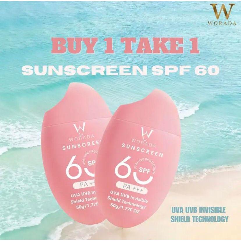Buy 1 Take 1 Worada SPF60+++ Sunscreen Sunblock Whitening Cream ...