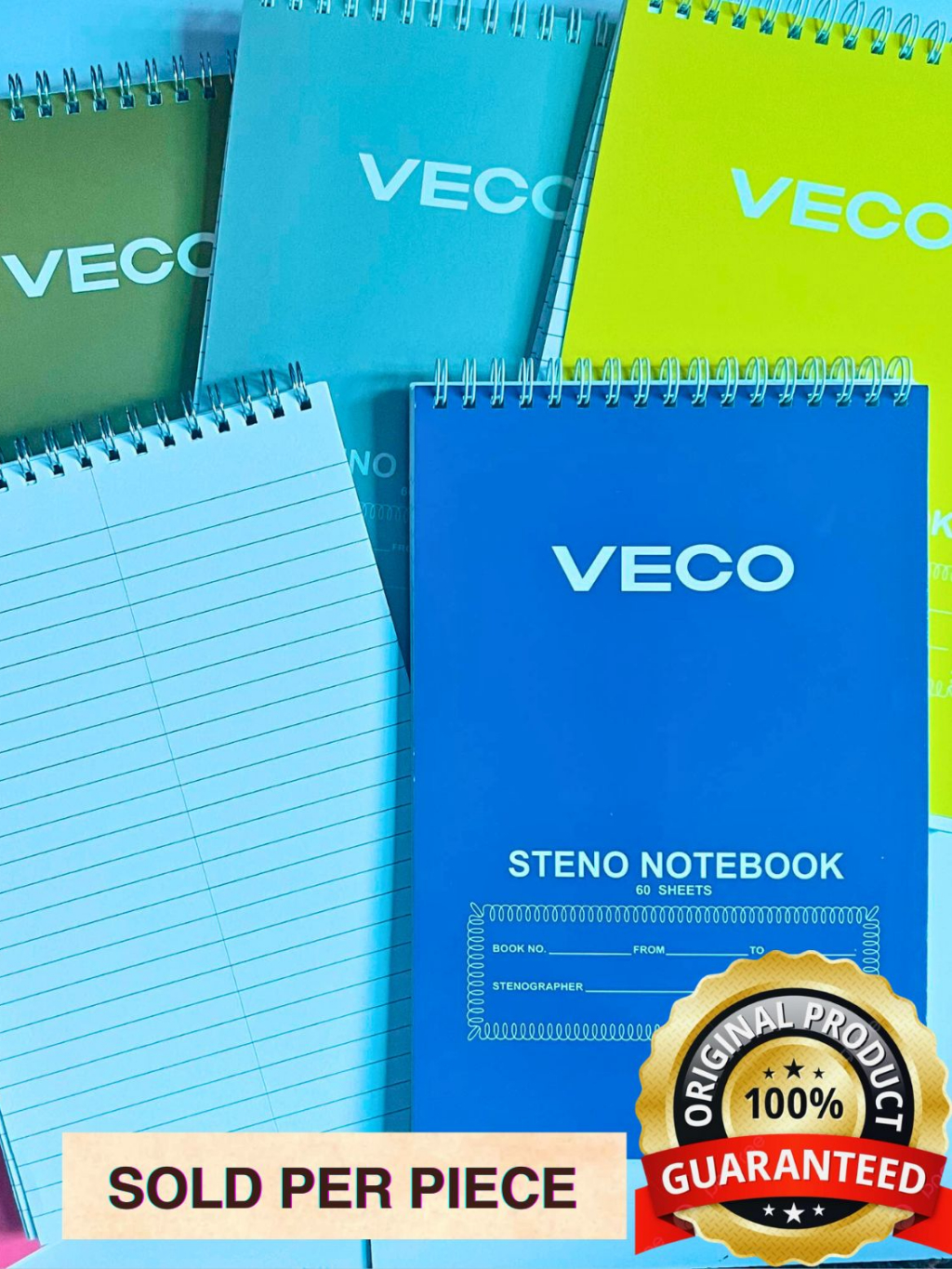 VECO STENO Notebook High Quality Book Paper material 6" x 9" 60 Sheets ...