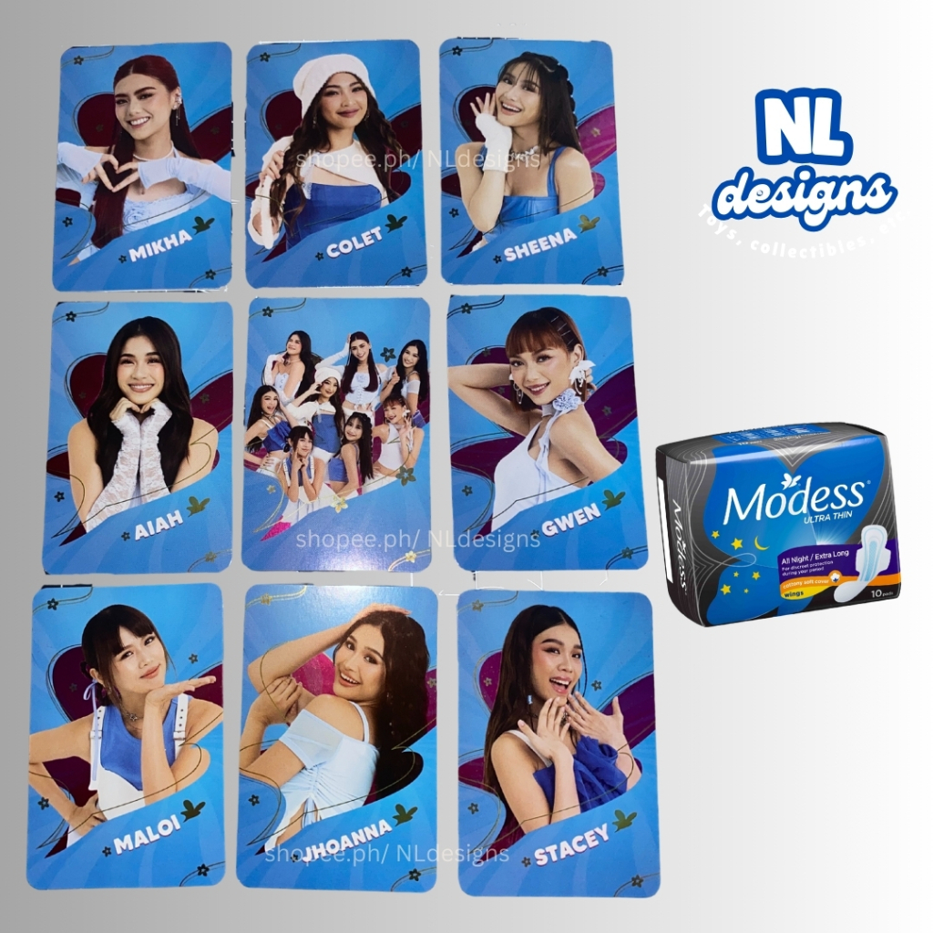Official BINI x Modess Photocards Complete 9/9 | Shopee Philippines