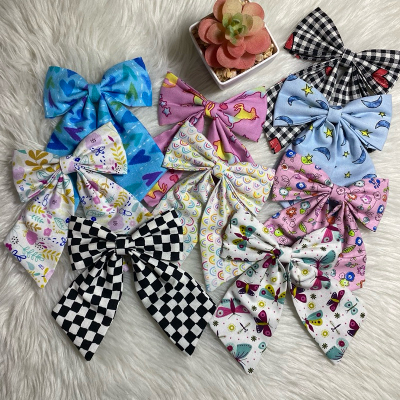Sailor Hairclip Bow by Pinkish Sassy | Fabric Bow | Shopee Philippines