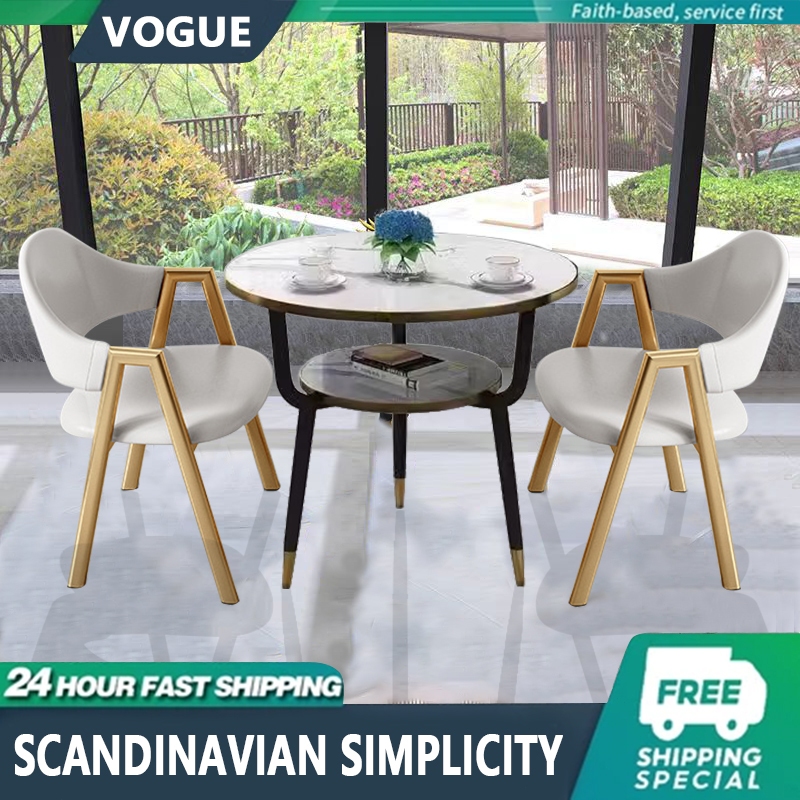 Modern Nordic double-deck table and chair combination can be business ...