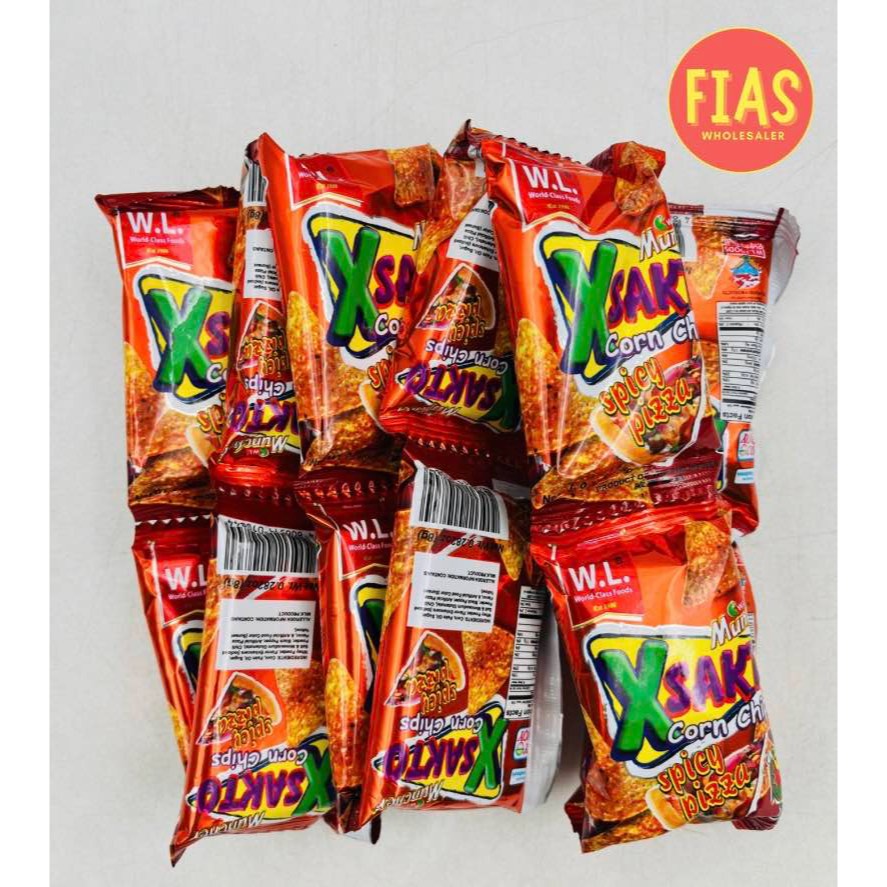 12 pcs Xsakto Spicy Pizza Flavor Corn Chips Wholesale Paninda 8g ...