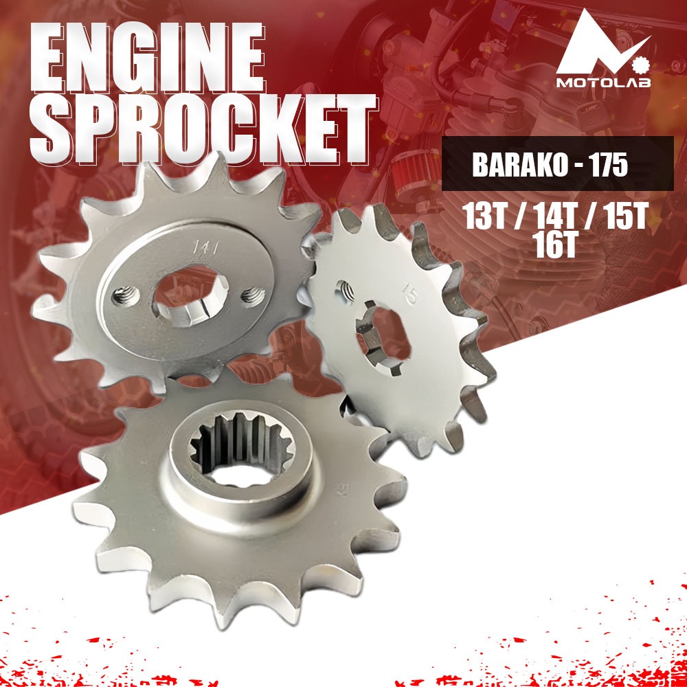 ENGINE SPROCKET FOR BARAKO, CG-125, CT-100, HDX4, ROUSER135, RS-100/YTX ...