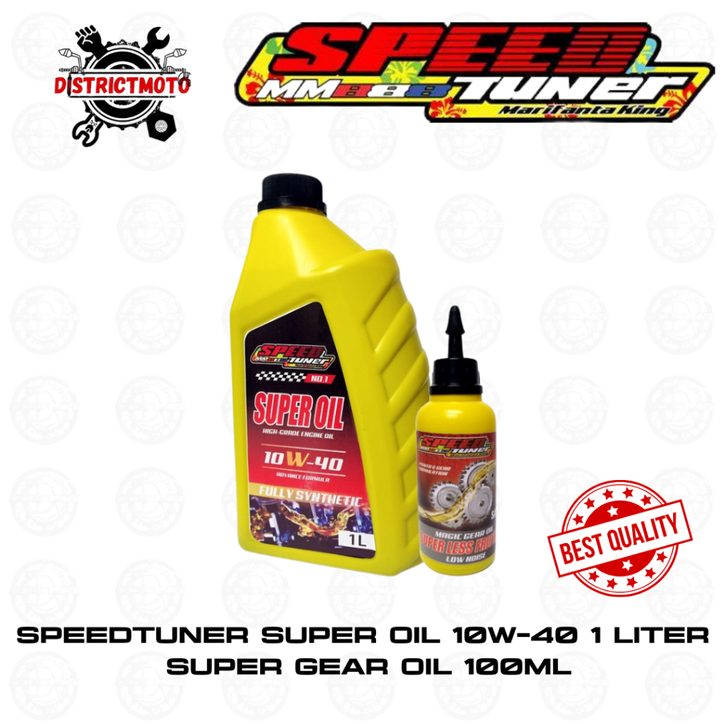 SpeedTuner Super Oil 10w-40 1Liter + Super Gear Oil 100ml | Shopee ...