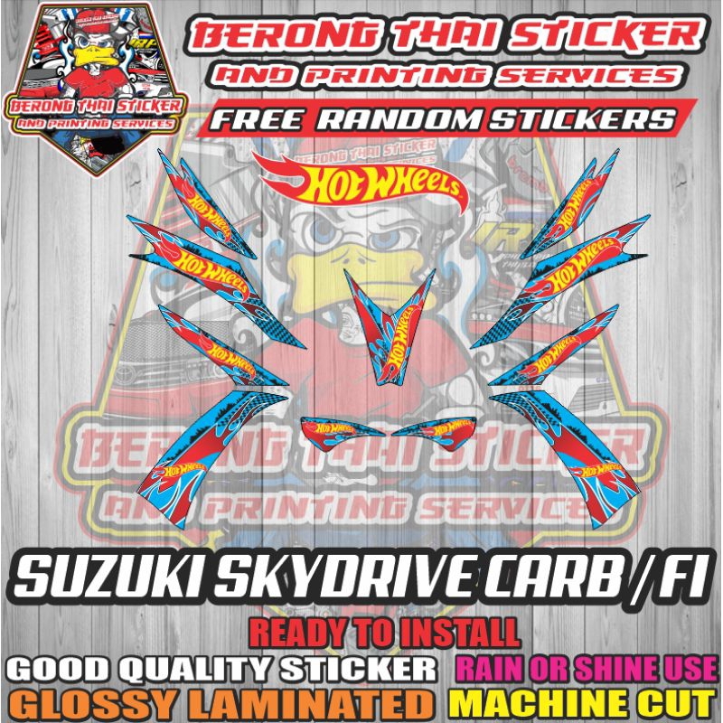 Suzuki Skydrive Carb/Fi Hot Wheels Sticker | Shopee Philippines