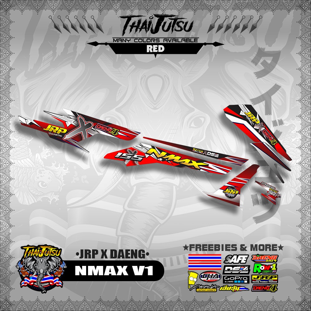 NMAX V1 STOCK DECALS ( JRP X DAENG )【ThaijutsuStickers】 | Shopee ...