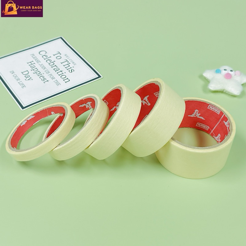 1 Roll Hawk Adhesive Tape Masking Tape 12/18/24/36/48MM School Office ...