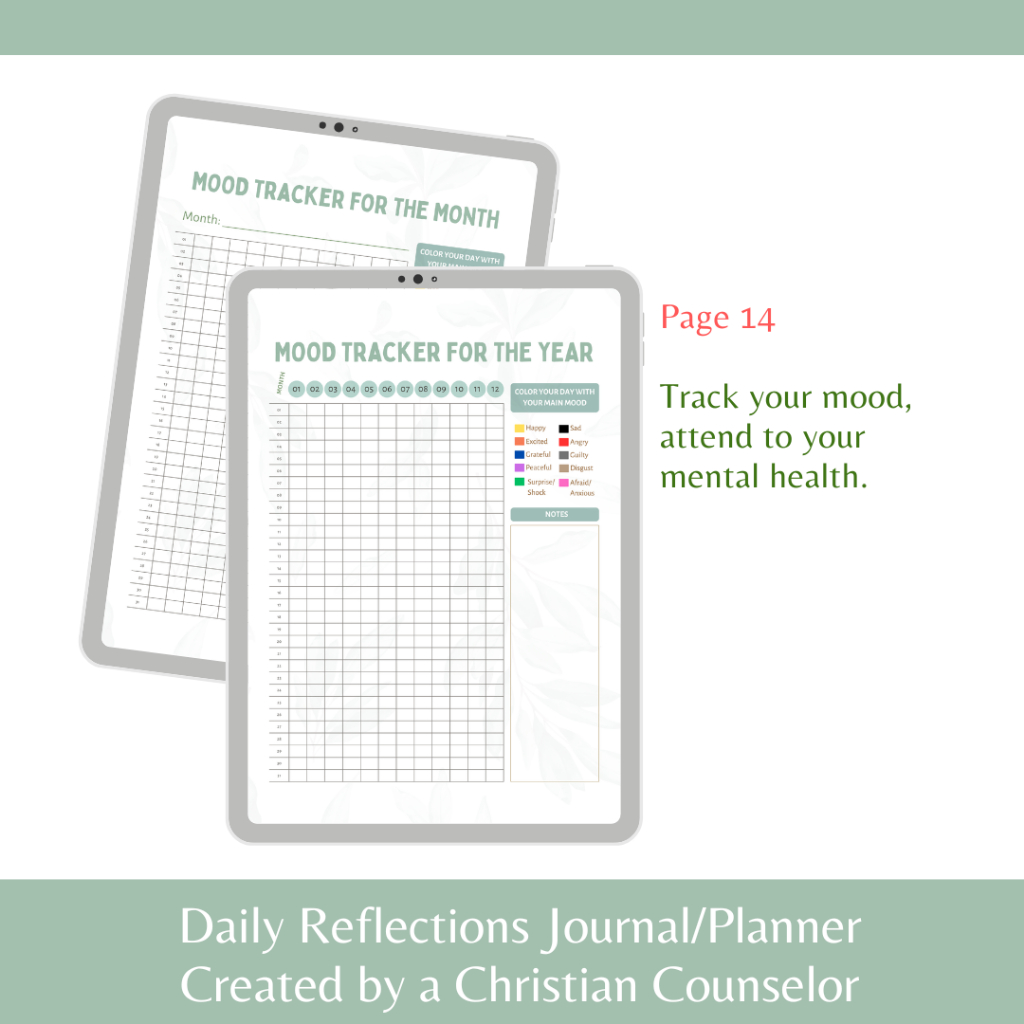 Daily Reflections Notepad/Refill (Mood Tracker of the Month & Year ...