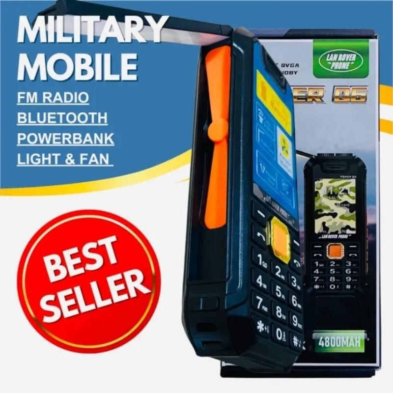 Q6 Lan Rover Heavy Duty Military Feature Phone Keypad Powerbank 4800mAh ...