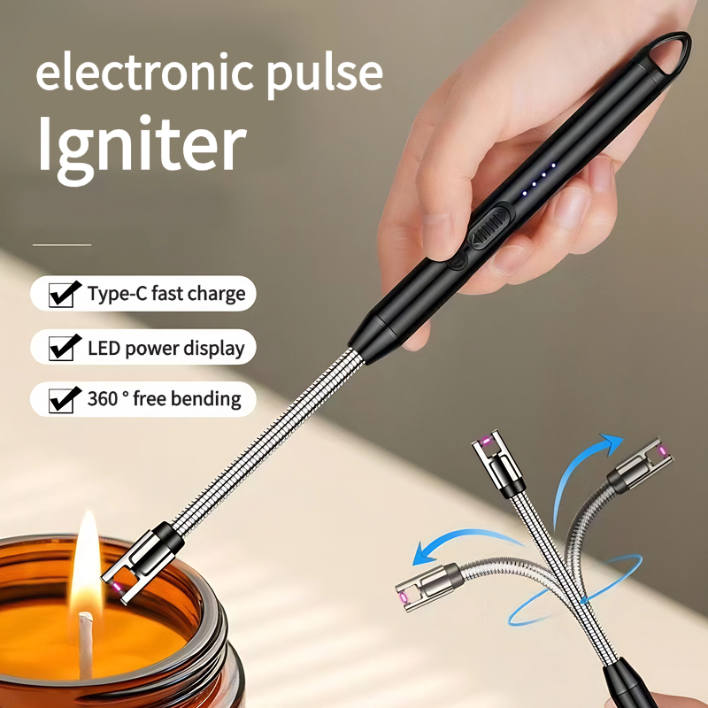 Windproof flameless arc lighter USB interface 360 ° random bending ...