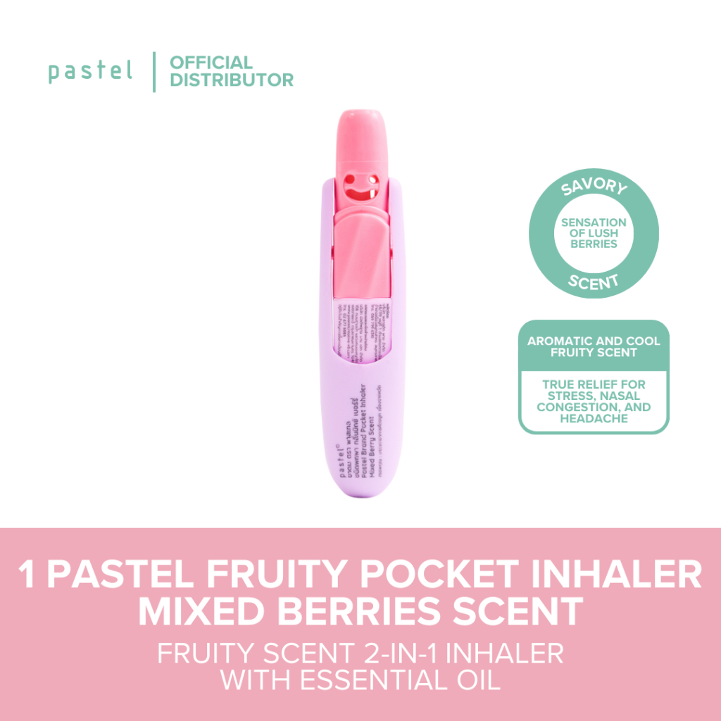 PASTEL Fruity Mixed Berry Scent Pocket Inhaler (1.5ml) [Menthol ...