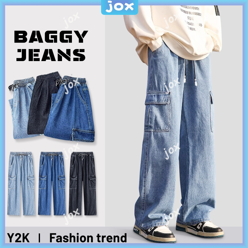 Cargo Pants For Men denim cargo pants wide leg jeans men maong cargo ...