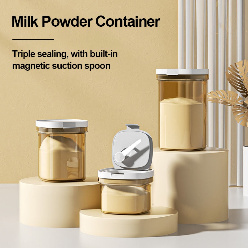 Portable Airtight Milk Powder Storage Container with Scoop, Baby Food ...