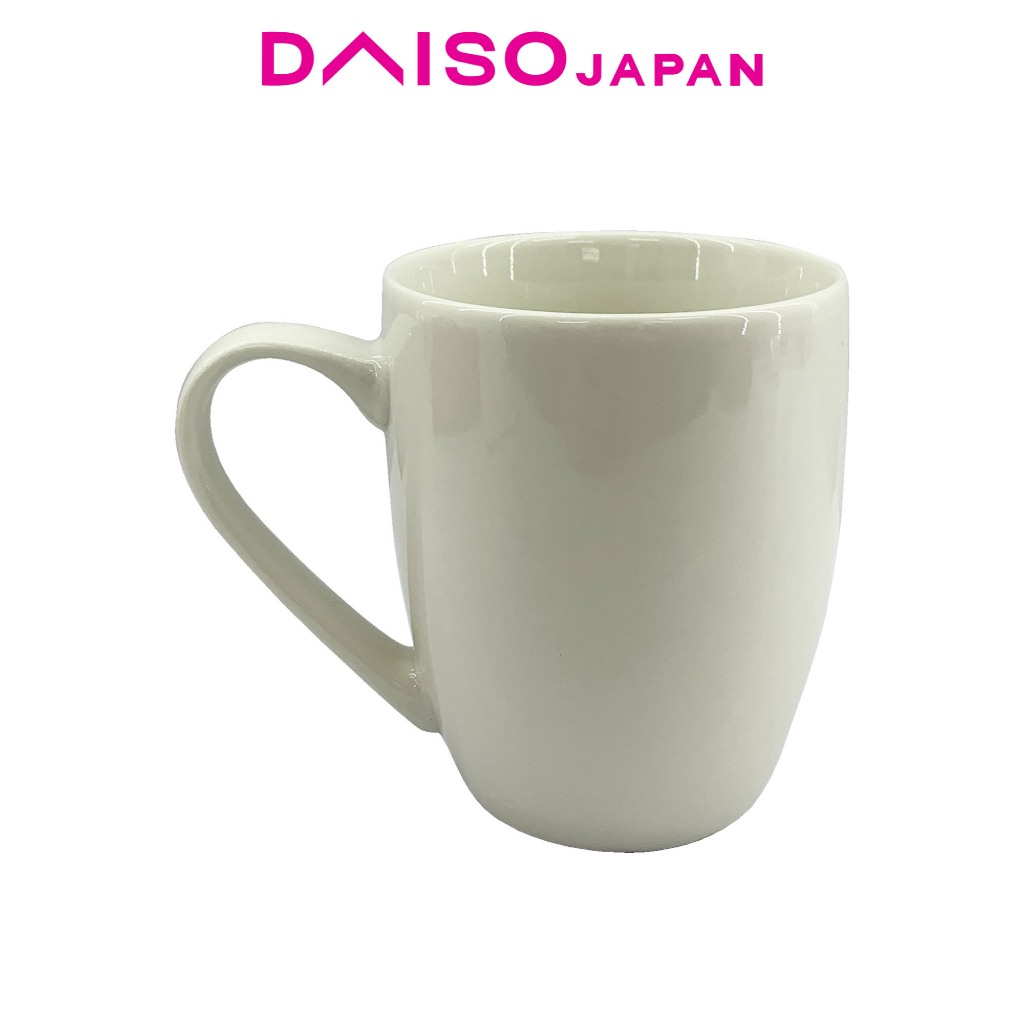Daiso Hordern White Porcelain Mug | Shopee Philippines