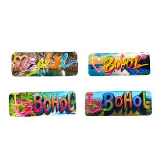 Rectangle Rubber Ref Magnet Souvenir - I Love Bohol Design | Shopee ...