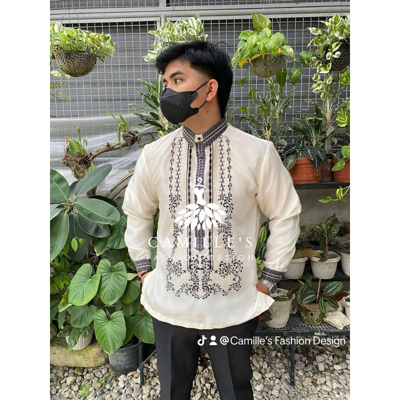 Modern Barong Tagalog for men uniqie modern style barong black burda ...