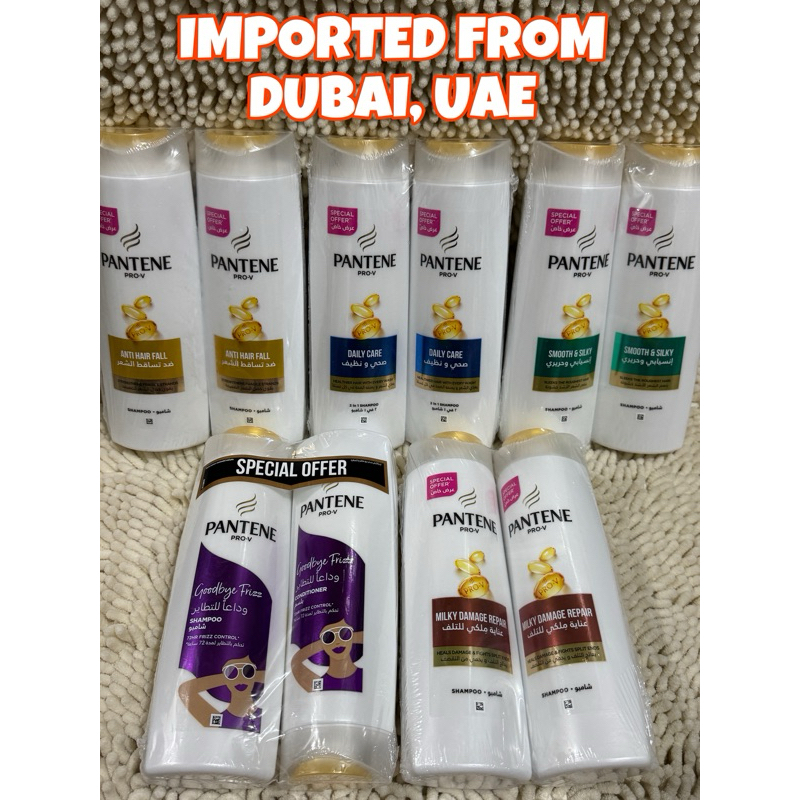 Original Pan tene Shampoo 2pcs 400ml Imported from Dubai UAE | Shopee ...