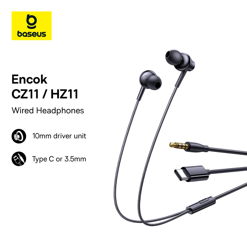Baseus Encok HZ11/CZ11 in-ear Wired Earphones Headset | Shopee Philippines