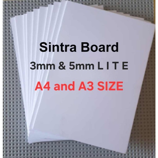 (10pcs) SINTRA BOARD "LITE" / Color: White / Size: A4, A3 / Thickness; 3mm, 5mm | Shopee Philippines