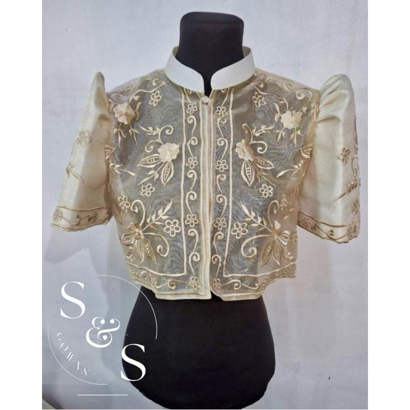 MODERN FILIPINIANA BOLERO TOP / EMBROIDERED FILIPINIANA BOLERO TOP ...