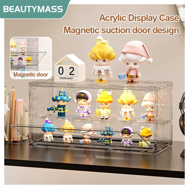 BTY Popmart Acrylic Display Case Boxes Transparent Organizer Stackable ...