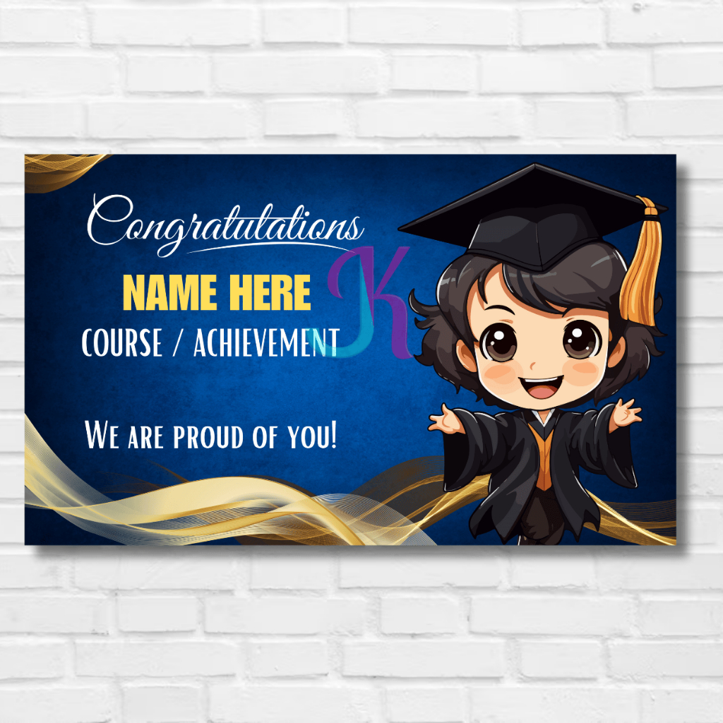 Graduation / Congratulations Tarpaulin Banner 2x3 | 3x5 | 4x6 ft ...