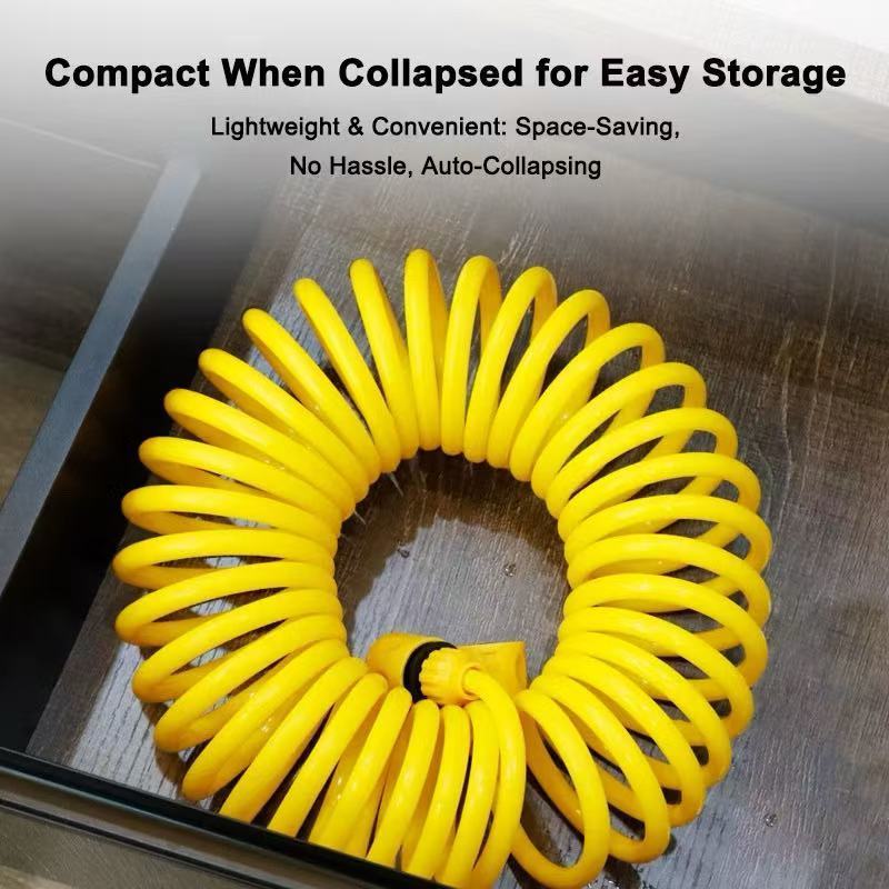 Garden Y Hose Pipe Retractable Spring Pipe Tube Pneumatic Pressurized ...