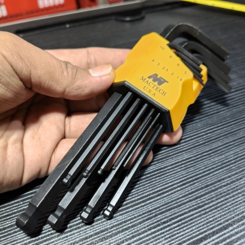 Boll point Allen wrench set mactech Brand usa made | Shopee Philippines