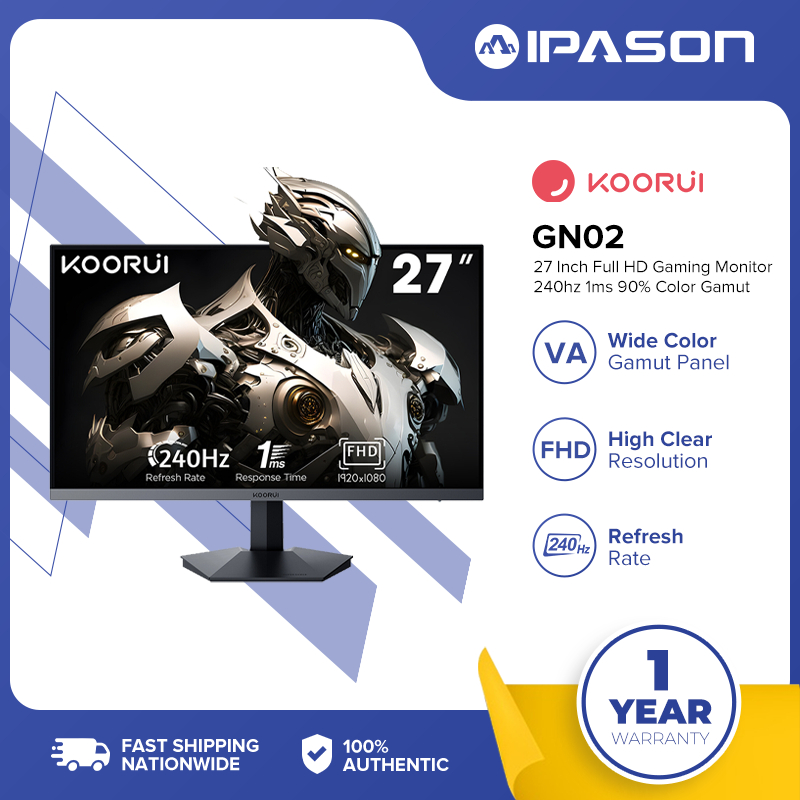IPASON | KOORUI GN02 (Powered by HKC) 27 Inch Full HD 240hz Gaming Monitor | Shopee Philippines