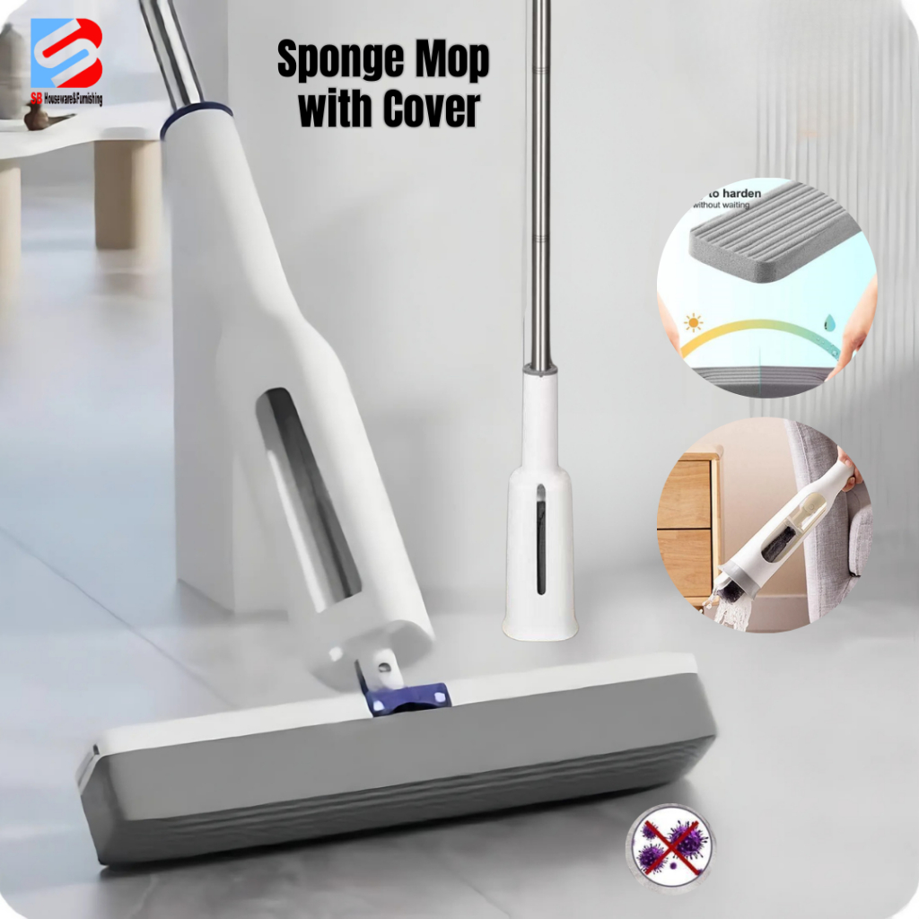 Susan1188 Sponge Mop , Self-Squeeze Dry & Wet Sponge Mops for Floor ...