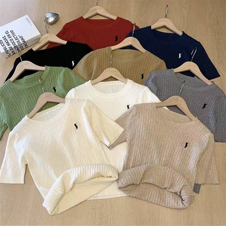 Jolly Chic Braided Pattern Embroidery Soft Knitted Top M1446 | Shopee ...