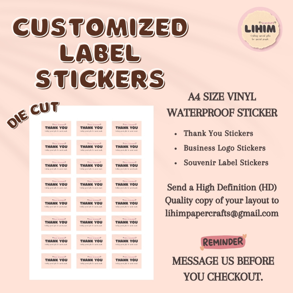 A4 Waterproof Label Stickers (Custom Size) | Shopee Philippines