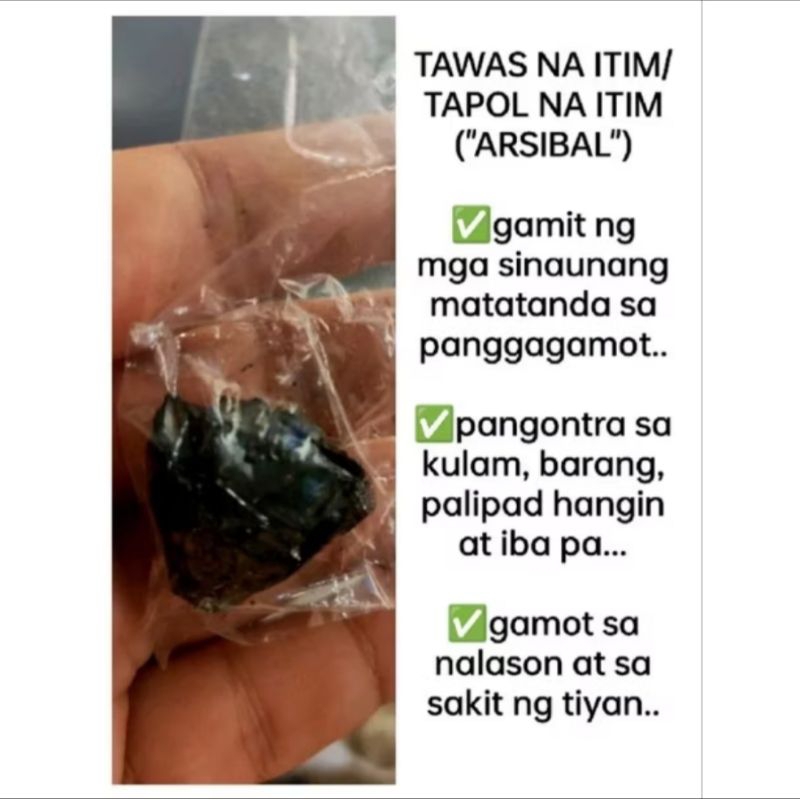 Arsibal/Tapol/Itim na tawas gamit sa gamutan charms | Shopee Philippines