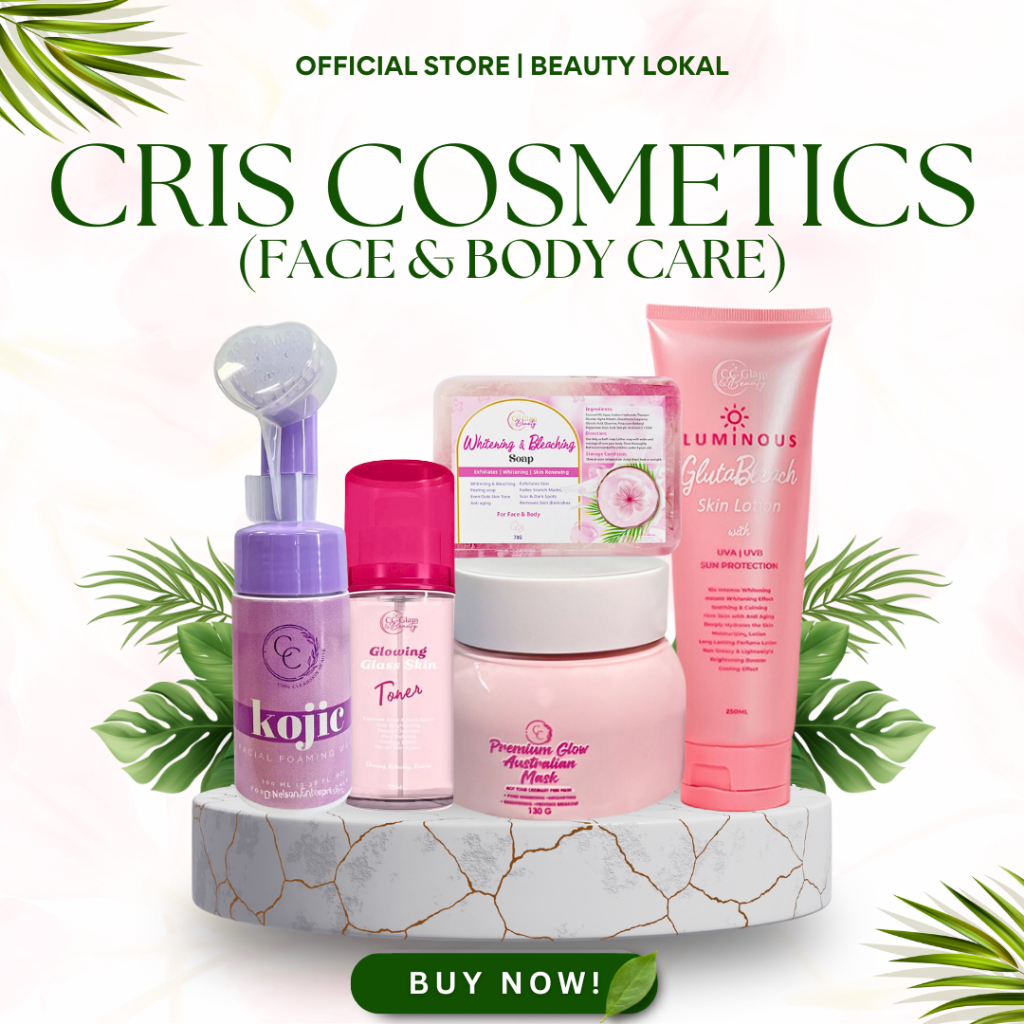 CRIS COSMETICS Kojic Facial Wash Premium Glow Australian Mask Glass Skin Toner Luminous ...