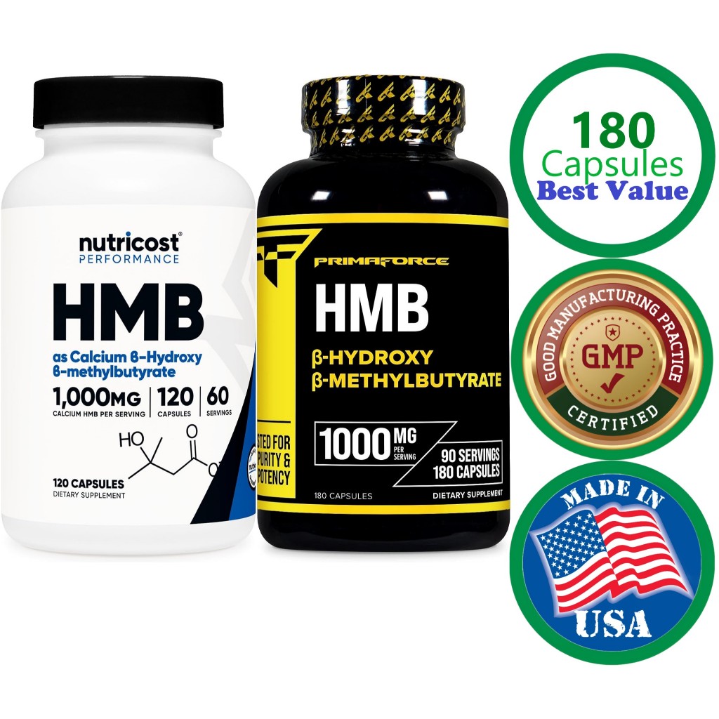 Ultra HMB 180/120 Caps 1,000mg Pre + Post-Workout Muscle Gain ...
