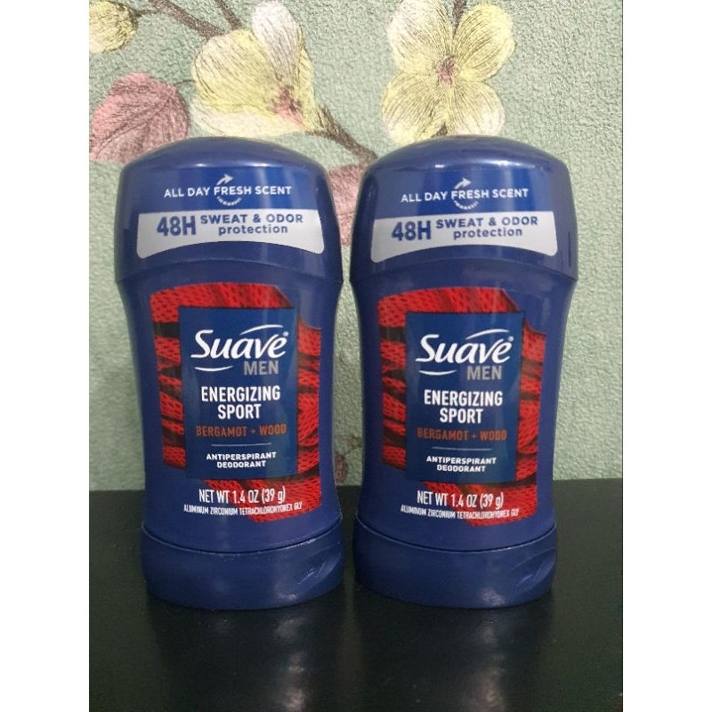 SUAVE MEN ENERGIZING SPORT ANTIPERSPIRANT DEODORANT (BERGAMOT+WOOD ...
