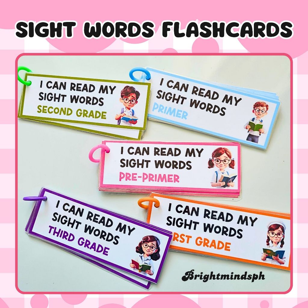 SIGHT WORDS FLASHCARDS Kinder to Grade 3 Laminated Educational ...