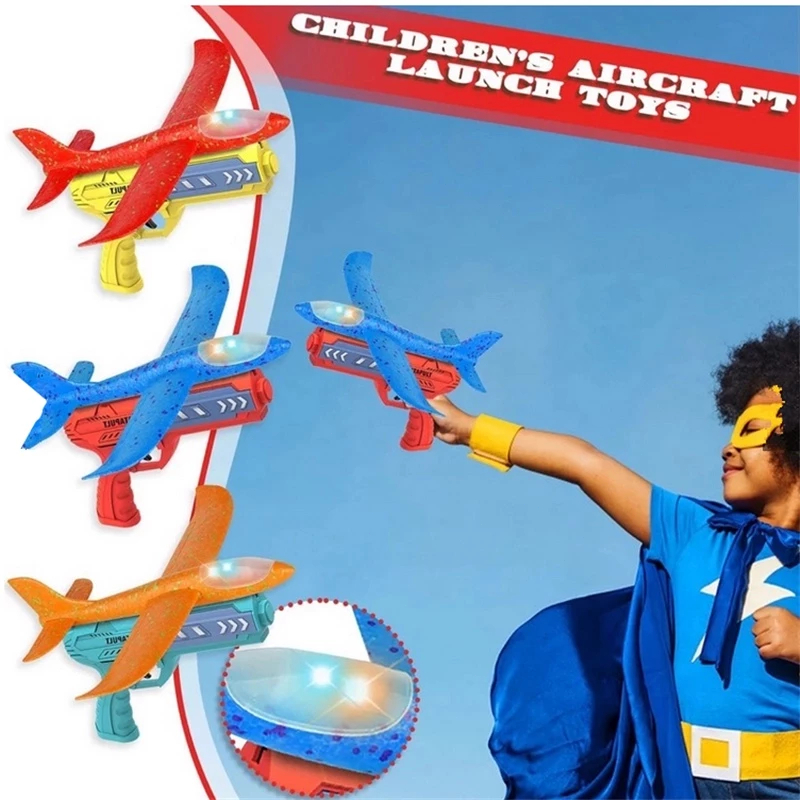 Airplane Launcher Kids Foam Glider Catapult Plane Toy Kids Aircraft ...