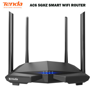 Tenda AC6 Smart WiFi Router 1200Mbps High Speed Dual Band 2.4Ghz&5Ghz ...