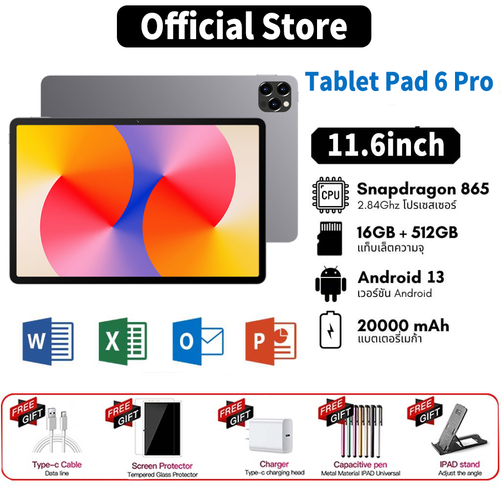 Tablet Pad 6/7 Pro 5G Dual SIM Cards tablet android 16+512GB 11.6inch ...