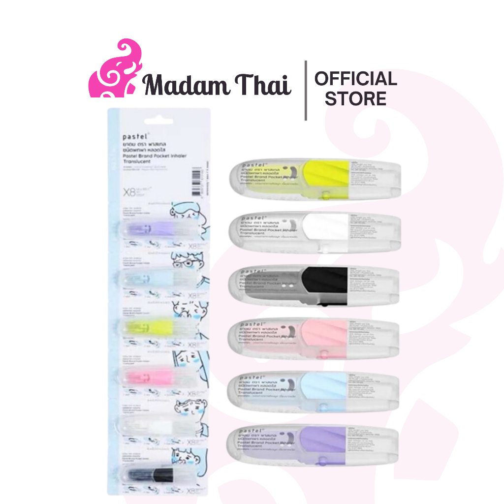 PASTEL Translucent Pocket Inhaler [Menthol, Eucalyptus, Relieve ...