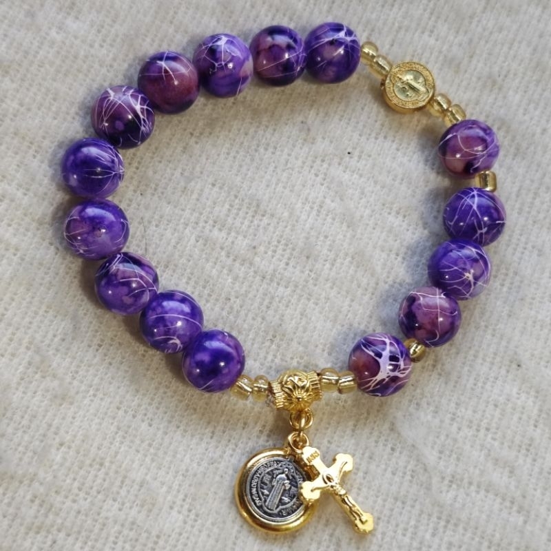PURPLE ROSARY BRACELET | Shopee Philippines