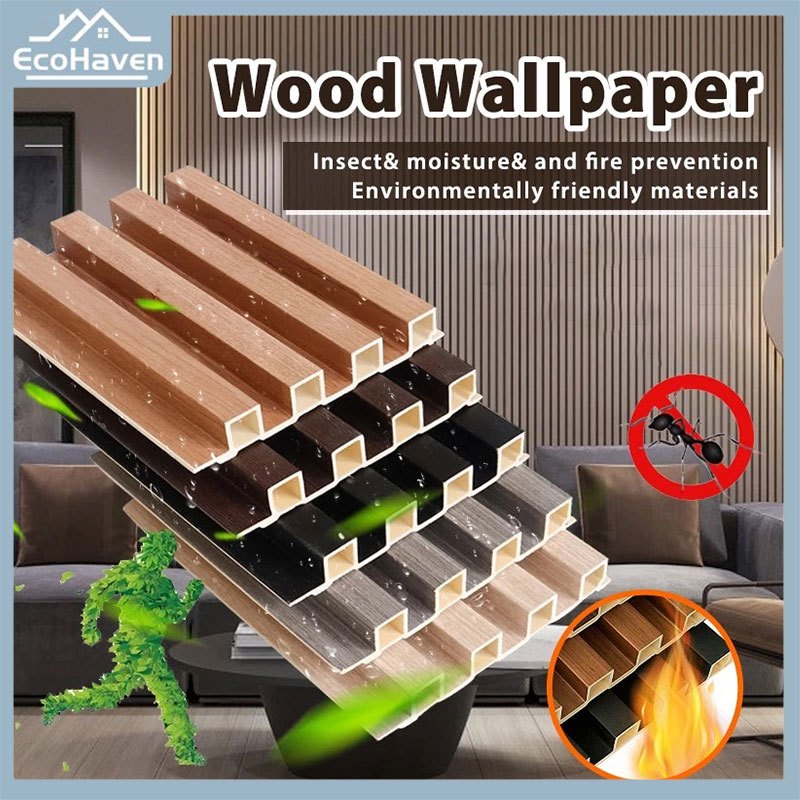 Wall Panel Board 3D Wallpaper Waterproof Grille Design Ecological Board ...