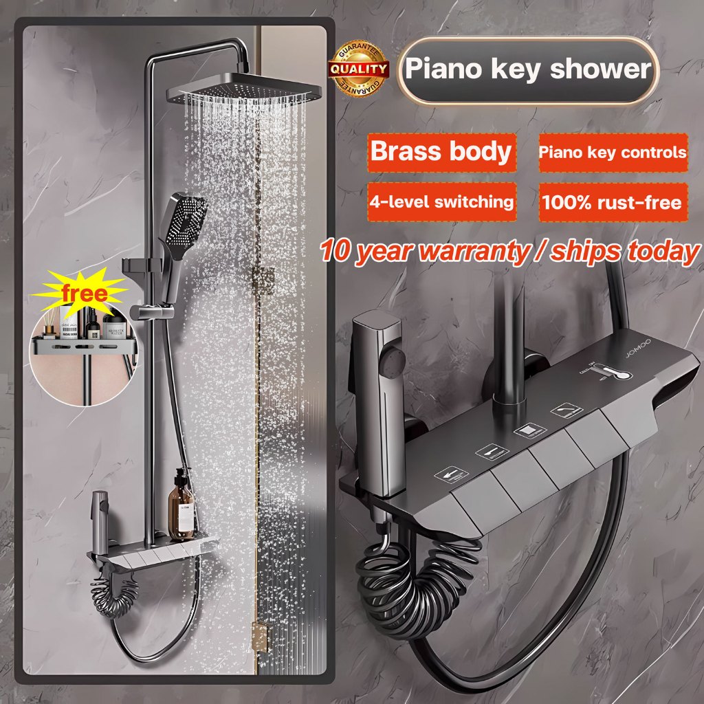 2026 New 304 Shower Set Bathroom Home Full Copper Hotel Booster Shower ...