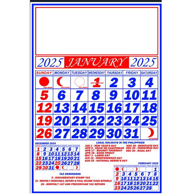PHILIPPINE CALENDAR TEMPLATE PSD FORMAT - EDITABLE(PHOTOSHOP FORMAT ...