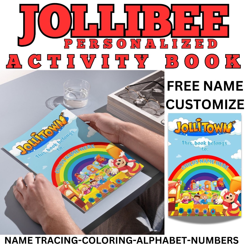 FREE NAME JOLLIBEE ACTIVITY BOOK FOR TRACING NAMES, ALPHABET AND ...