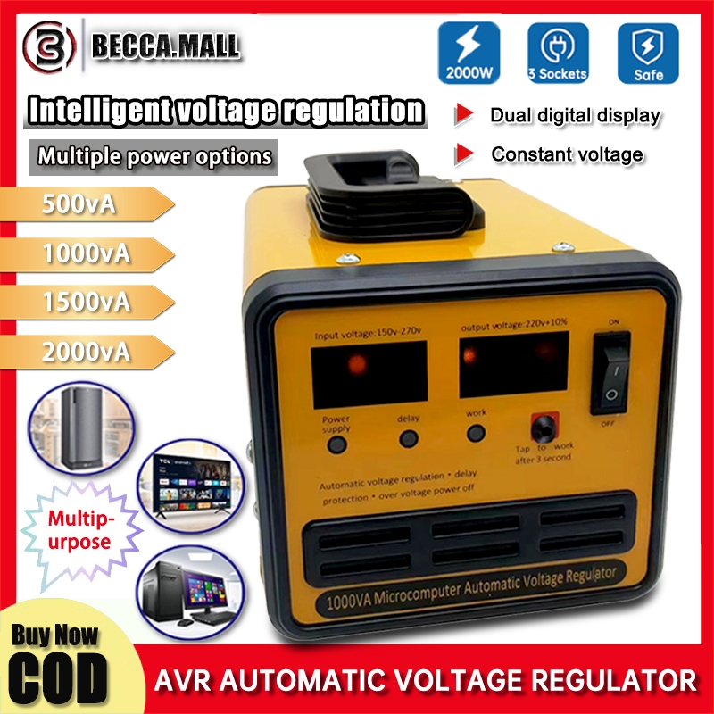 AVR Automatic Voltage Regulator 220V 1000 Watts SVR-1000VA Servo Type ...