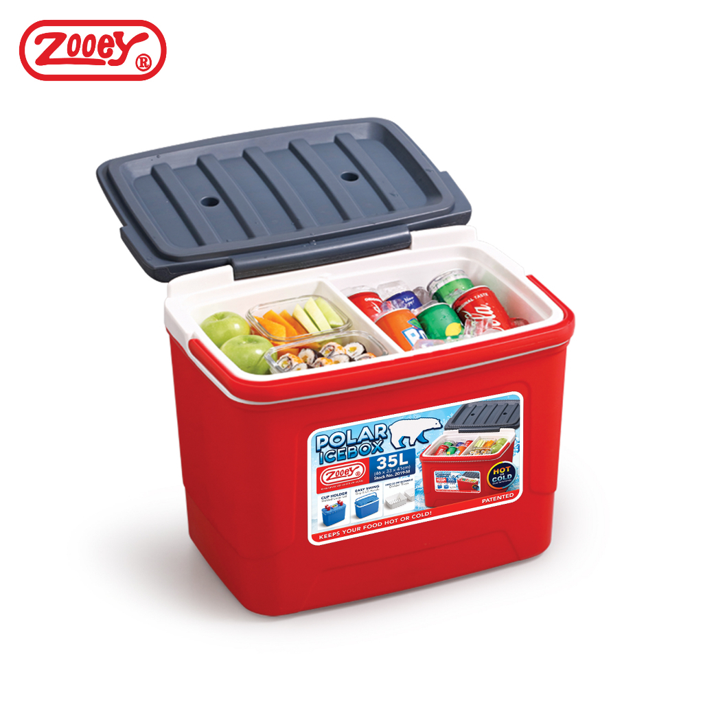 Zooey 35L Insulated Cooler Box with Plain Lid/ Cooler Box/ Ice Box ...
