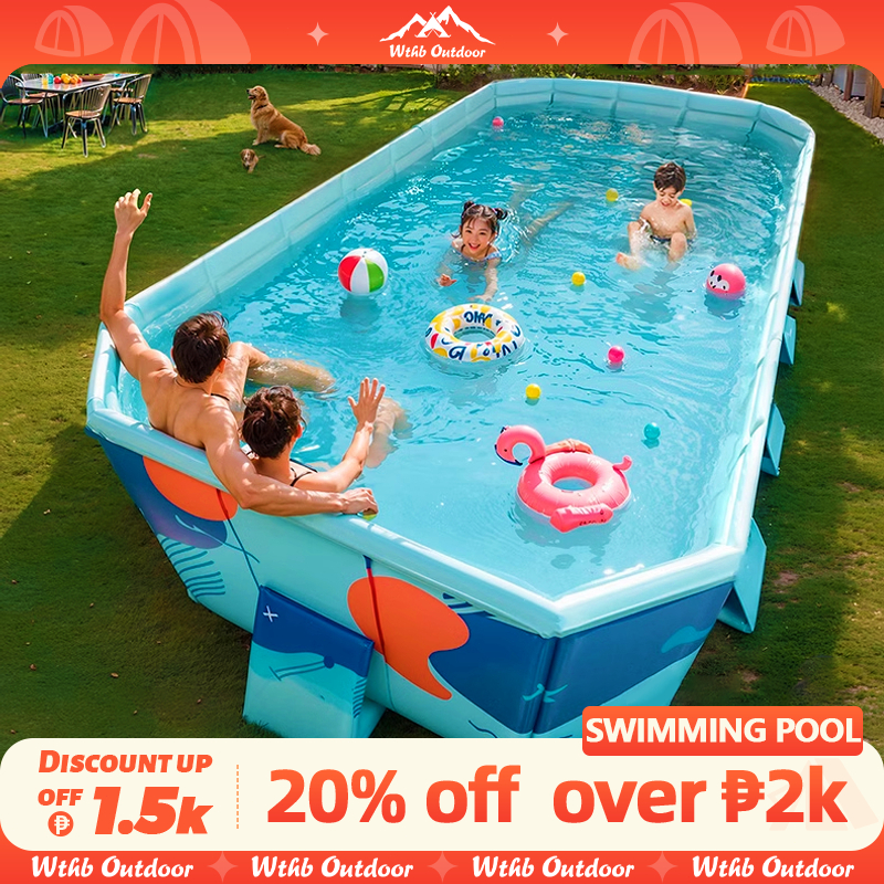 Non-inflatable folding pool Large size home camping kids Family pool ...
